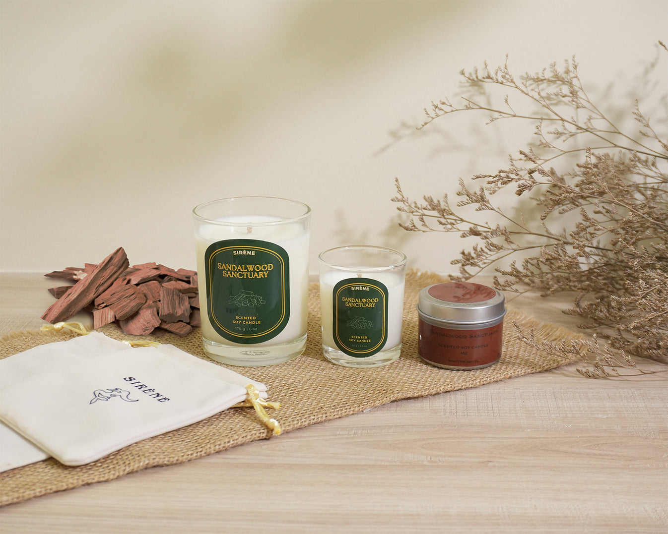 Sandalwood Santuary Soy Scented Candle – SIRÈNE Malaysia